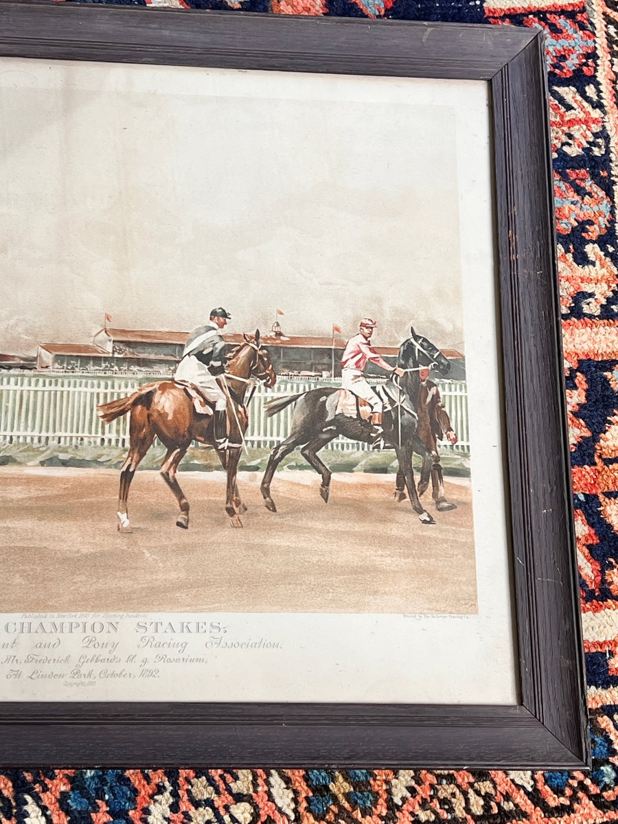 W.S Allen Vanderbilt Hunting Sporting Print The Champion Stakes – The ...